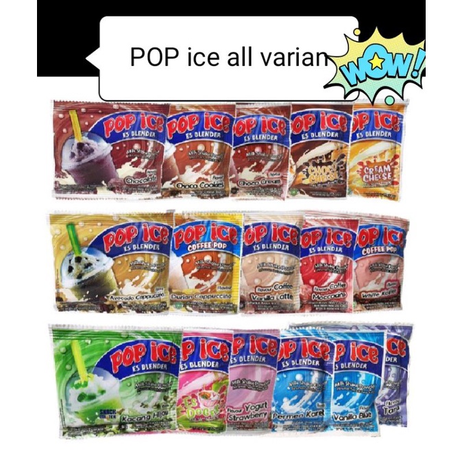 Jual Pop Ice Minuman Serbuk Segar 1 Renceng (10 Sachet) – Banyak Rasa ...