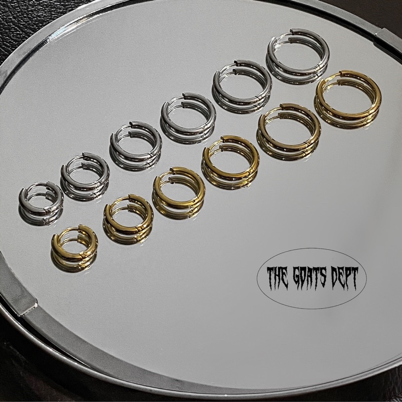 Jual The Goats Dept - Real Titanium Loop Hoop Round Earrings Original ...