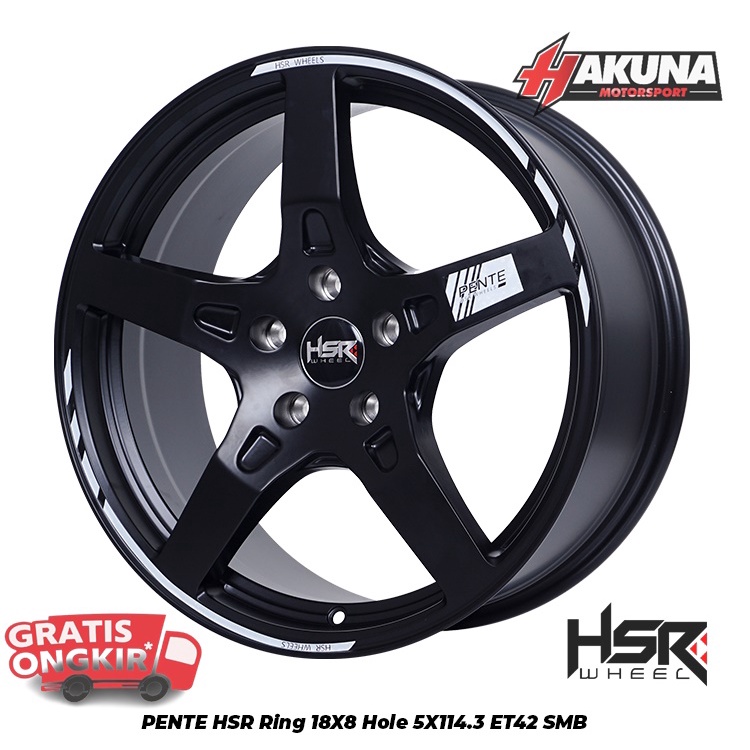 Jual Velg Mobil R18 Terbaru HSR PENTE Ring 18 Lebar 8 Pcd 5x114,3 Xpander Elgrand Grandis Juke ...