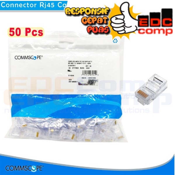 Jual Connector RJ45 AMP Original Isi 50Pcs | Shopee Indonesia