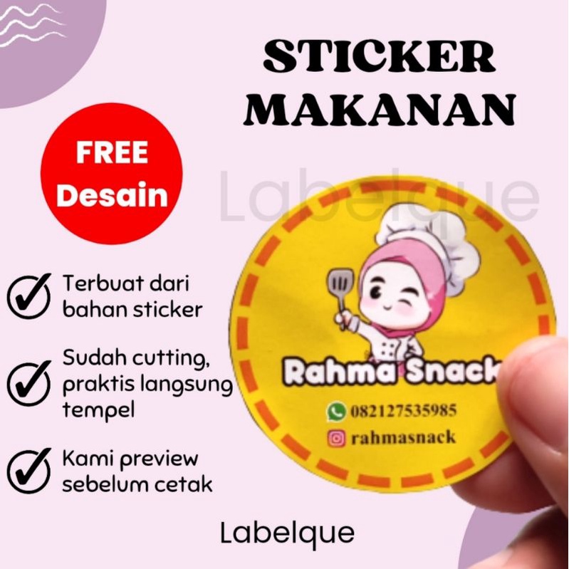 Jual [TANPA MINIMAL ORDER!!] Sticker Untuk Jualan Makanan Viral Label ...