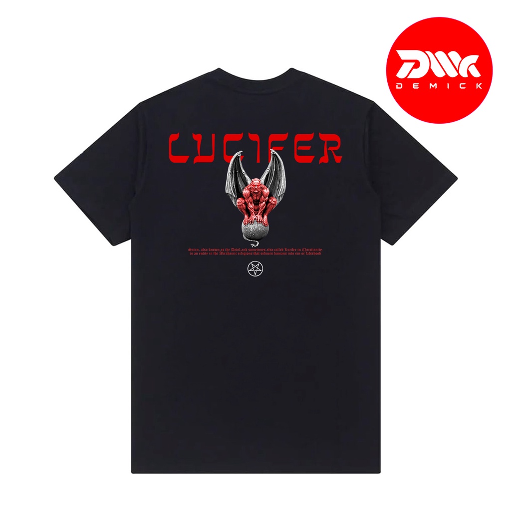 Jual Kaos Satanic Lucifer Baju Satanic Baphomet Baju Satan Setan Black ...