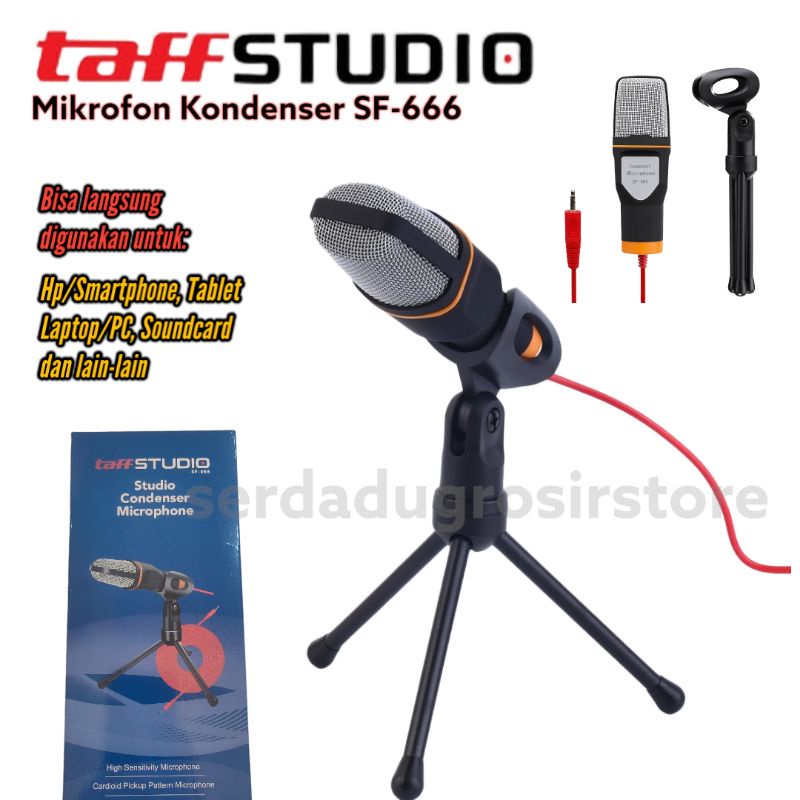 Jual Mikrofon Kondenser Studio dengan Stand mic / Mic hp / Mic Smule ...