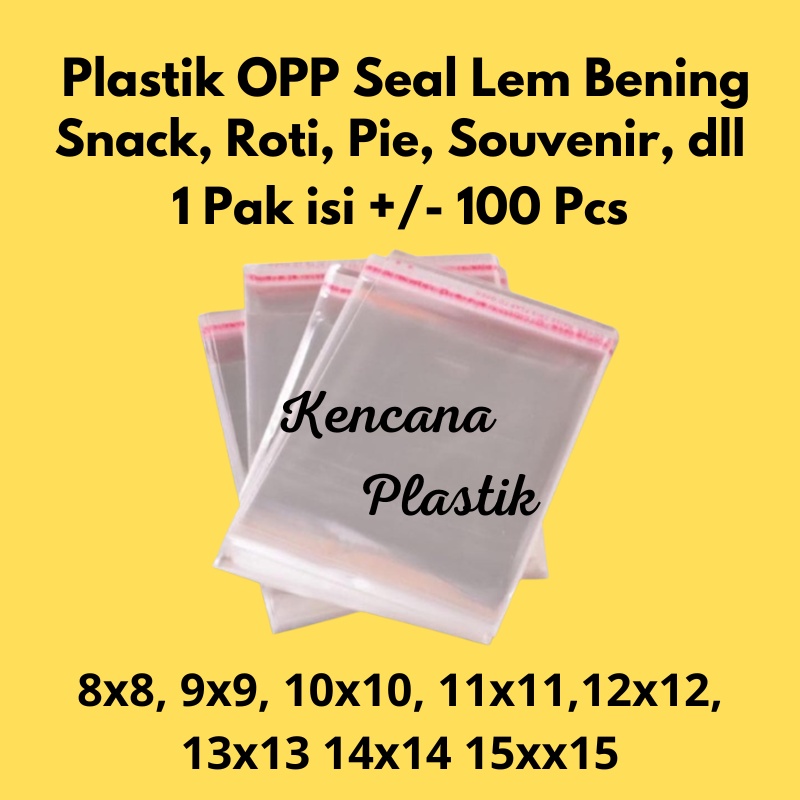 Jual Plastik Opp Seal Lem Roti Snack Pie Souvenir 8x8 9x9 10x10 11x11 12x12 13x13 14x14 15x15 ...