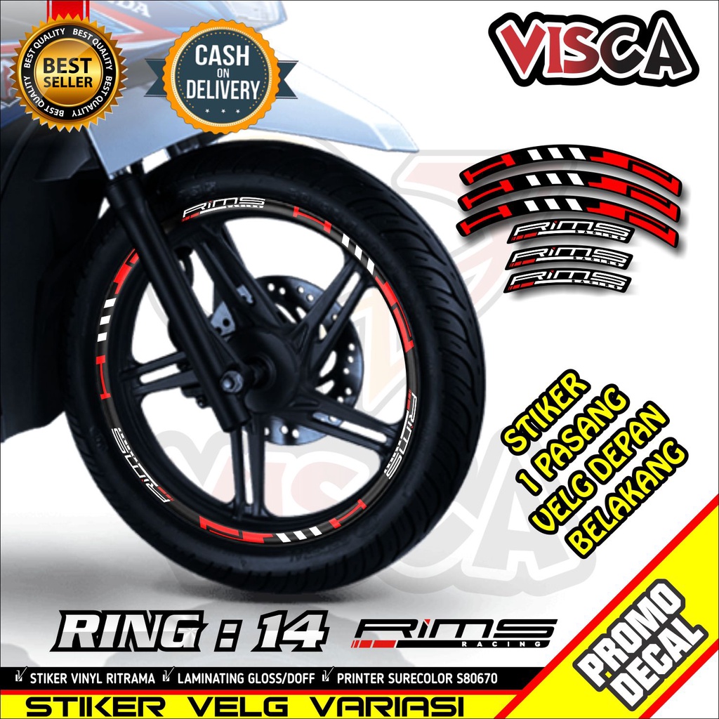 Jual Stiker Velg List Velg Motor Stiker Velg Ring 14 MOTIF RACING ...