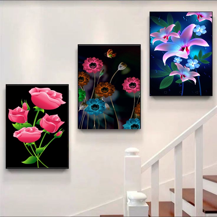 Jual Hiasan Dinding Gambar Bunga Ukuran 29x20 Hiasan dinding A4 ...