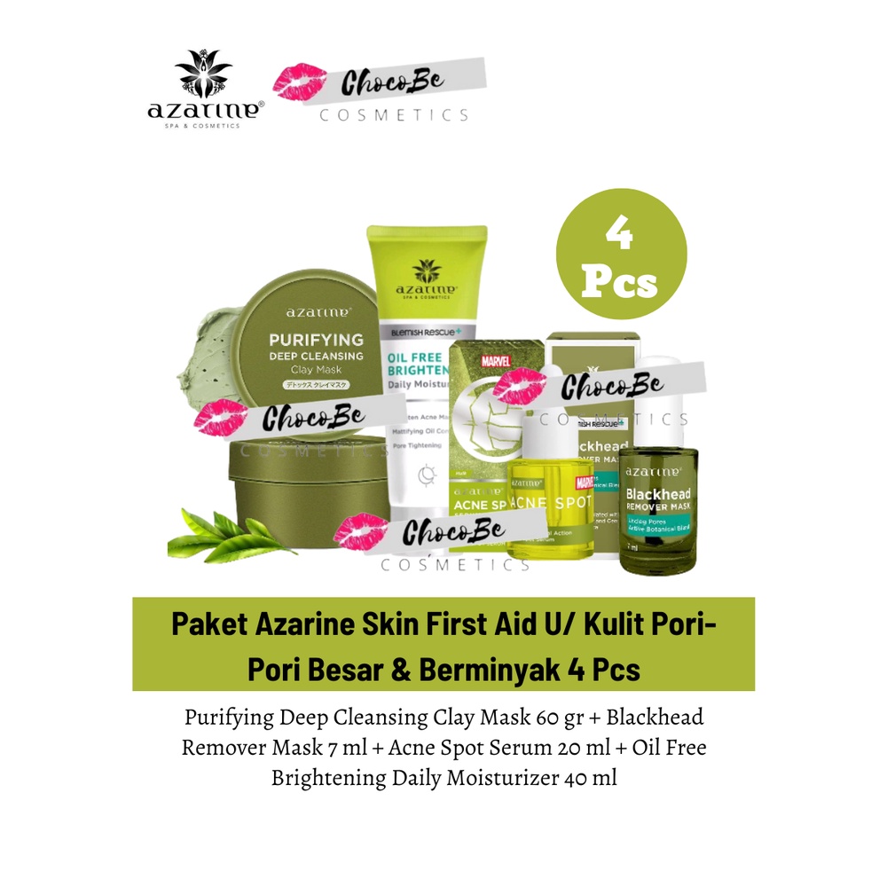 Jual Paket Azarine Skin First Aid 4 Pcs U/ Kulit Pori-pori Besar ...