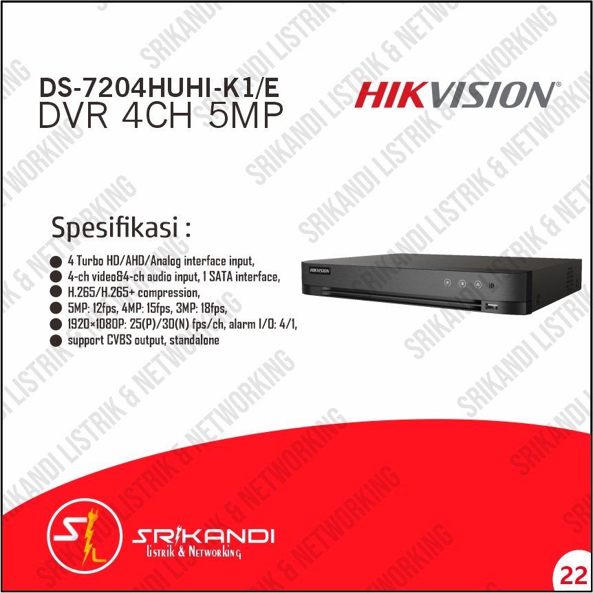 Jual DVR CCTV 4 Channel Hikvision DS-7204HUHI-K1 | Shopee Indonesia