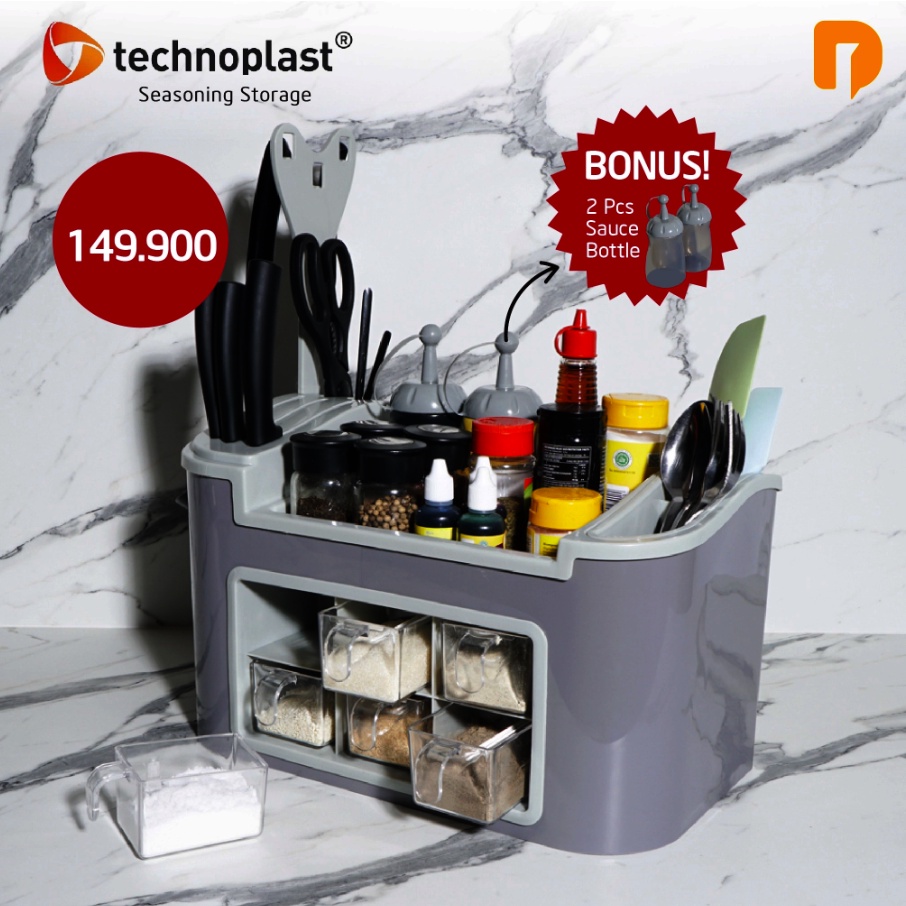 Jual Rak Bumbu Technoplast Seasoning Storage | Shopee Indonesia
