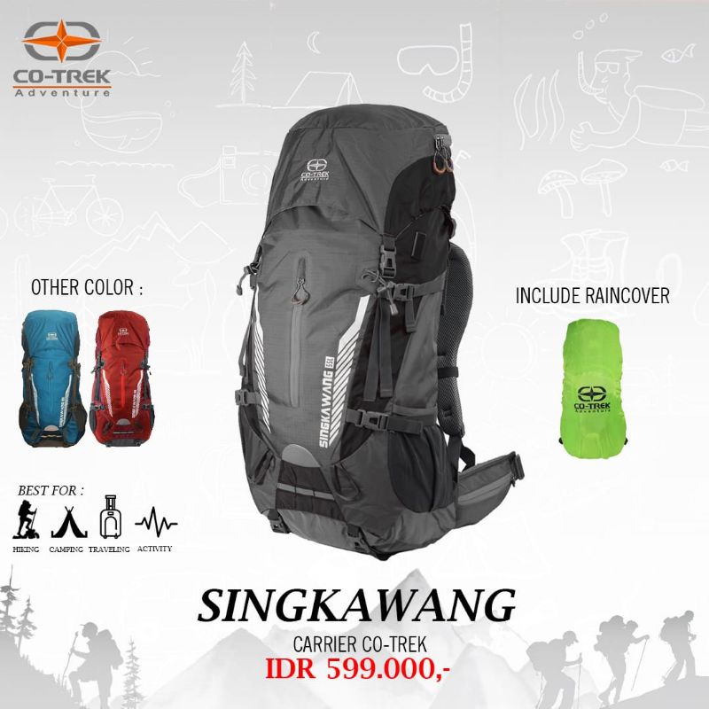 Jual TAS RANSEL GUNUNG CARRIER CO-TREK CO TREK SINGKAWANG 55 LITER ...