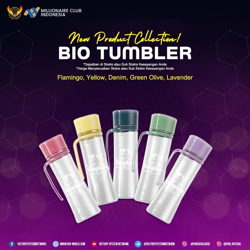 Jual Bio Tumbler asli MCI VSN warna pastel | Shopee Indonesia