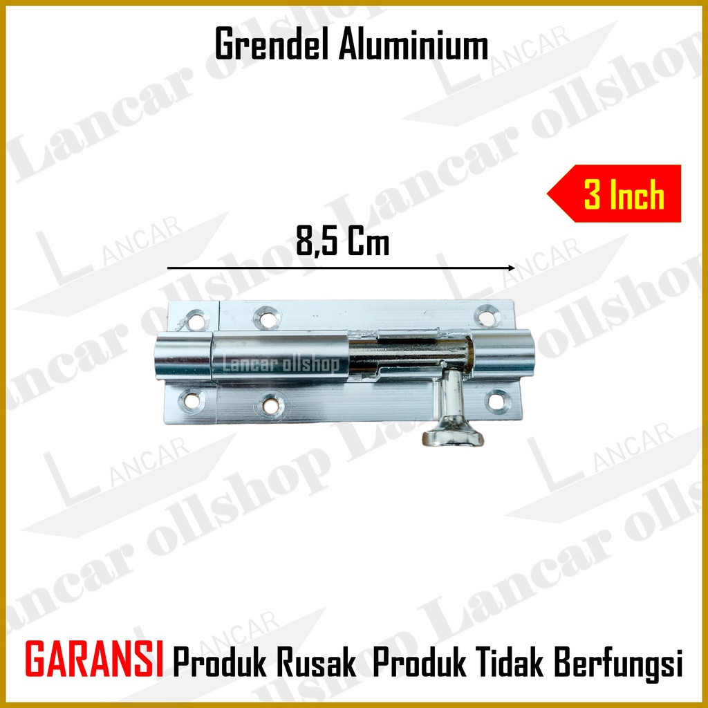 Jual Grendel Pintu Rumah aluminium 2 inch / Slot Pintu Rumah / Slot ...