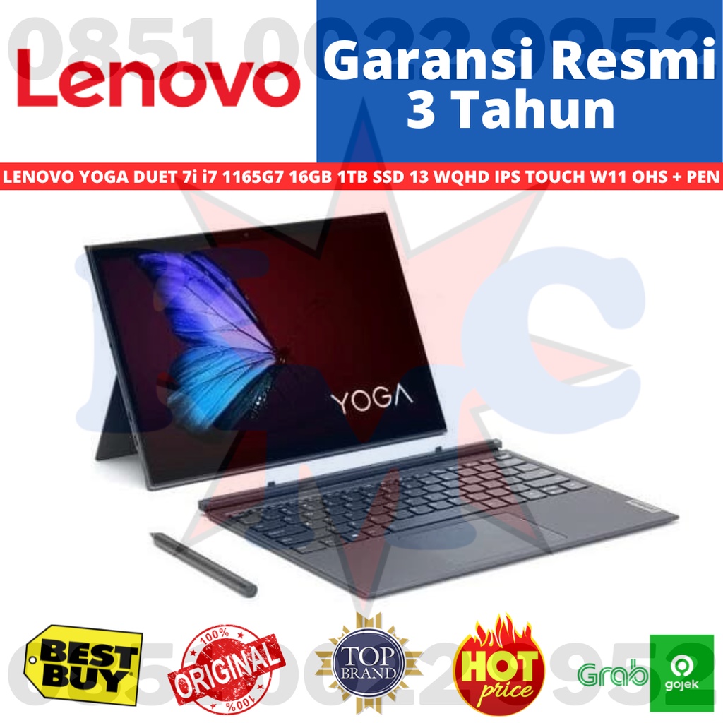 Jual Lenovo Yoga Duet 7i 2in1 I7 1165G7 16GB 1TB SSD 13 WQHD IPS Touch ...
