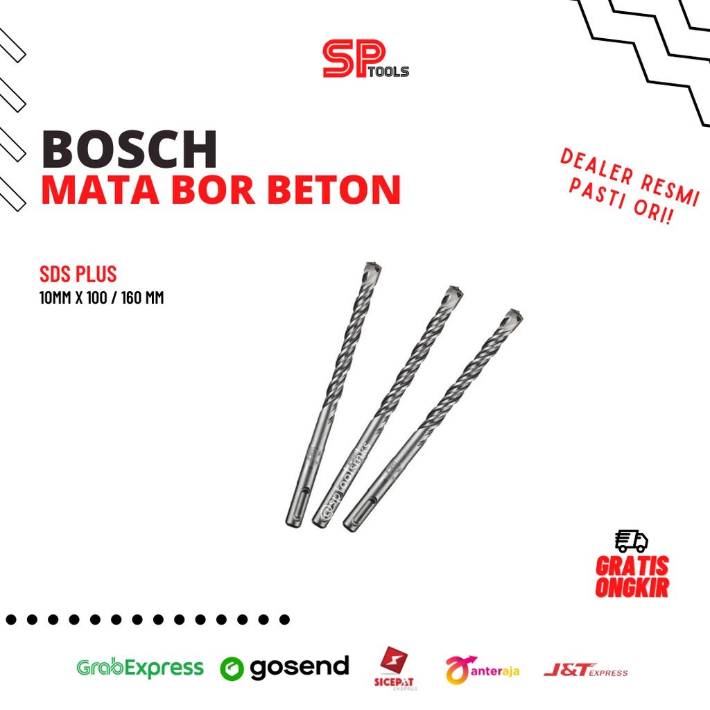 Jual MATA BOR BETON SDS PLUS 1 / SDS PLUS-1 BOSCH 10 MM 10MM X 100MM/160MM | Shopee Indonesia