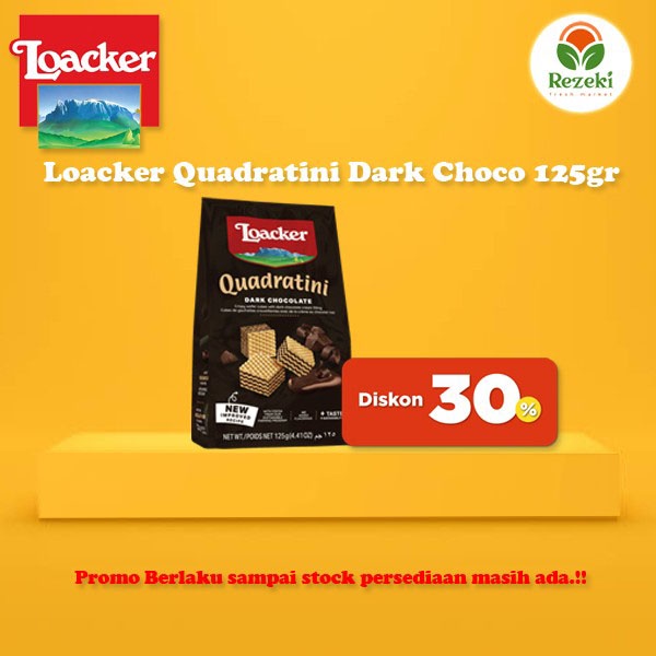 Jual Loacker Quadratini Dark Choco Wafer [125 gr] | Shopee Indonesia