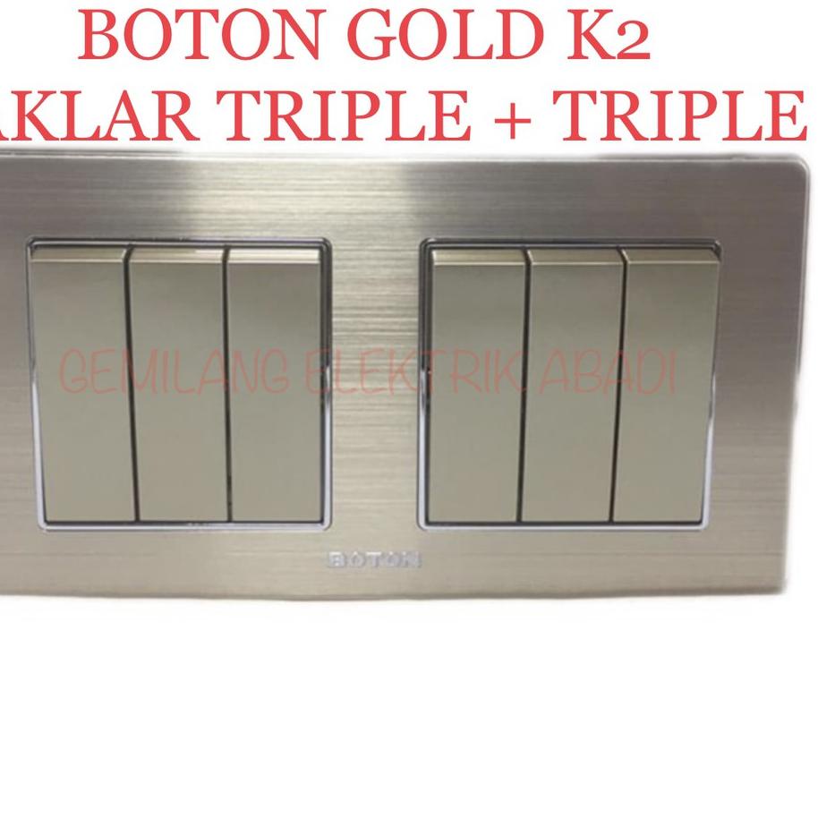 Jual Seller SDJFC BOTON GOLD DOUBLE SAKLAR LAMPU TRIPLE + TRIPLE 3 GANG ...