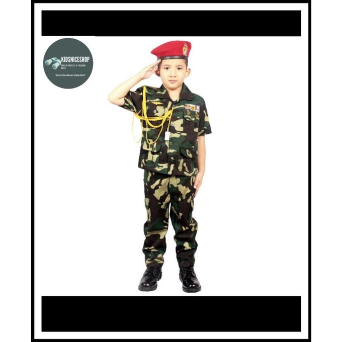 Jual SERAGAM / KOSTUM / PAKAIAN PROFESI TNI / BARET KOPASUS ANAK 3-12 ...