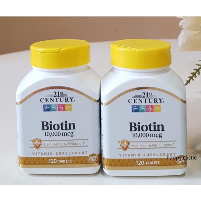 Jual 21St 21 St Century Biotin Plus Calcium 10000 Mcg Hair Vitamin ...