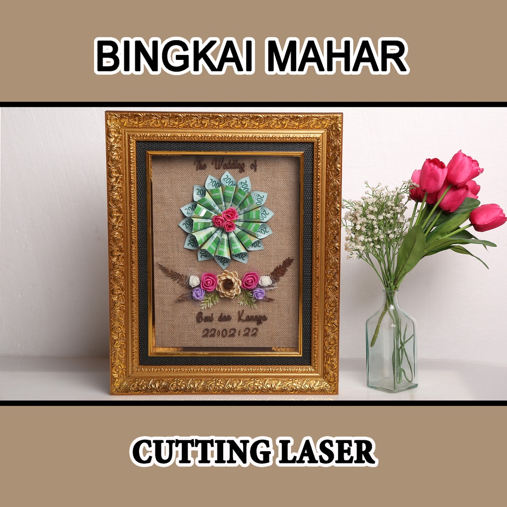 Jual Bingkai Mahar/Bingkai Pernikahan/Bingkai Rustic/Bingkai 3d ...