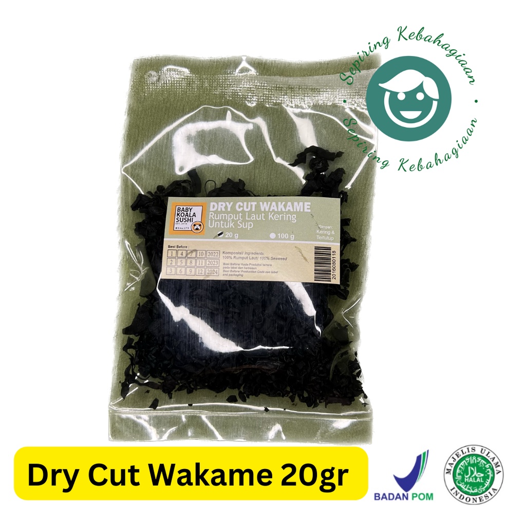 Jual DRY WAKAME Rumput Laut Kering 20gr | Dried Cut Wakame Import for ...