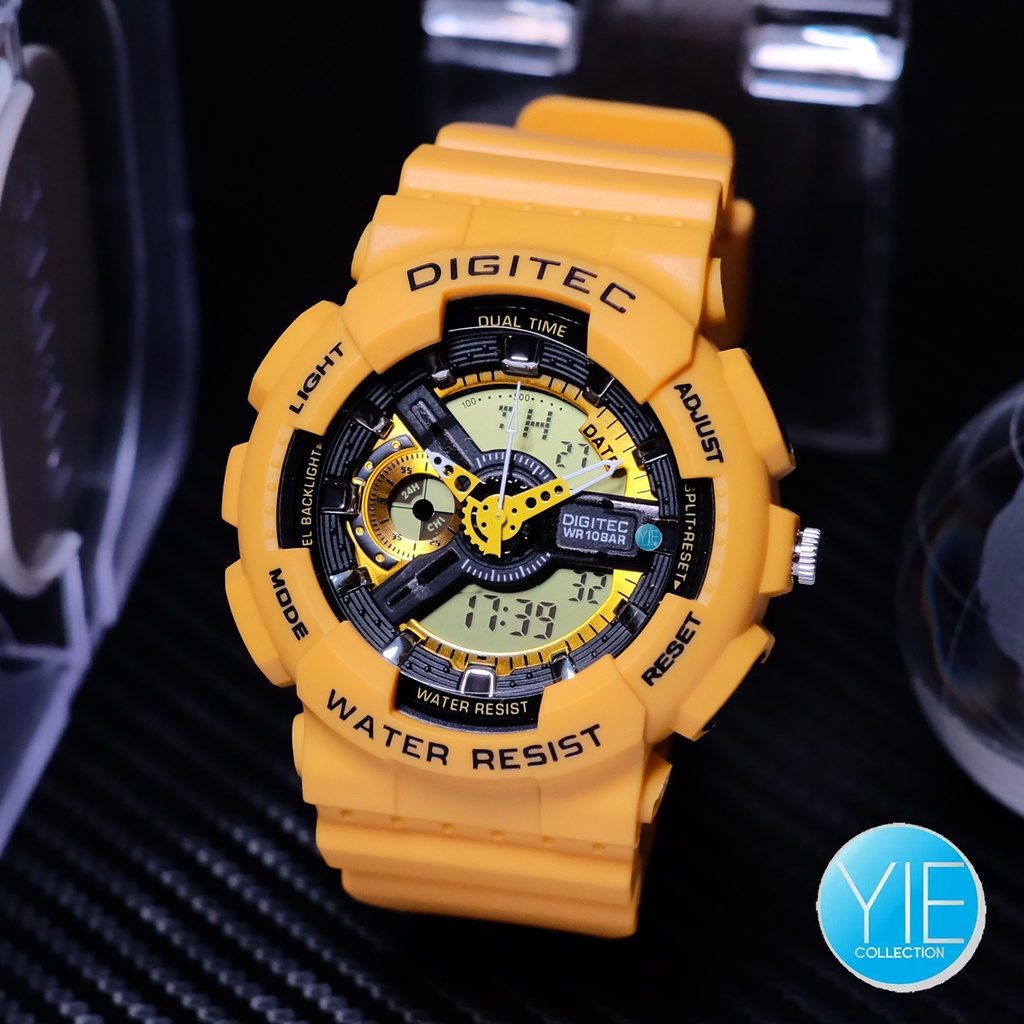 Jual Jam Tangan Pria Original Anti Air Analog Digital Digitec DA 2020 ...