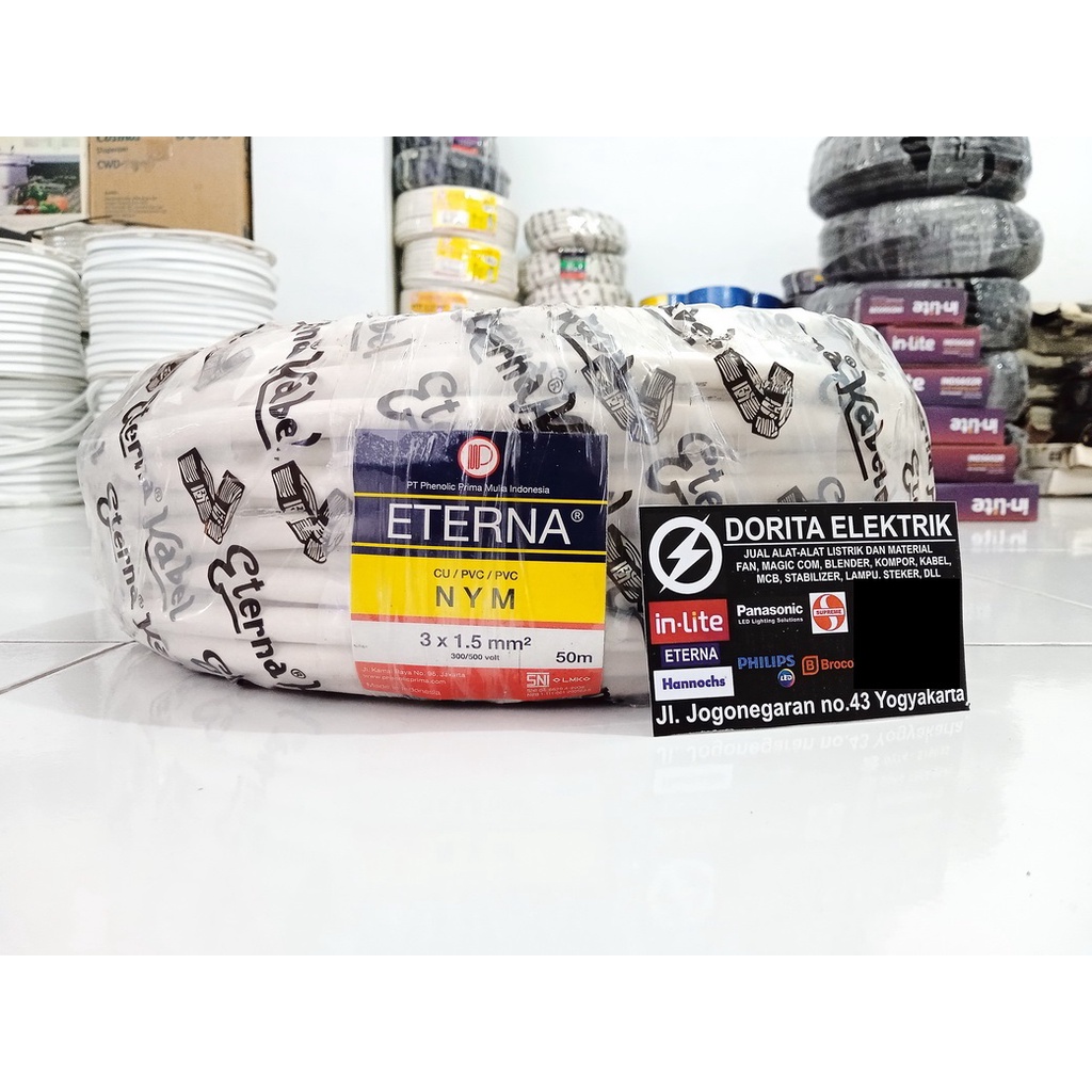 Jual Kabel ETERNA NYM 3x1,5 Meteran | Shopee Indonesia