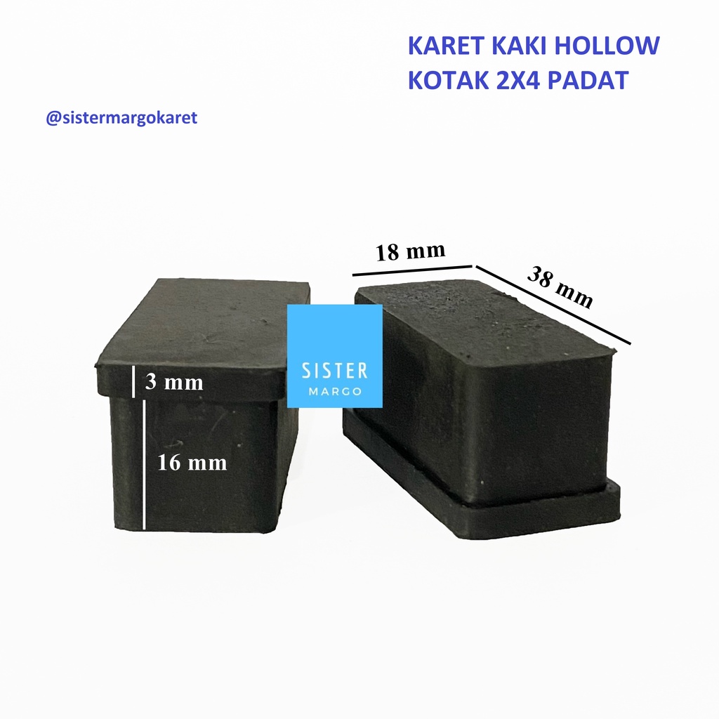 Jual Kaki Karet Kursi Meja Hollow 2x4 Besi Full - Isi 8 Pcs | Shopee ...
