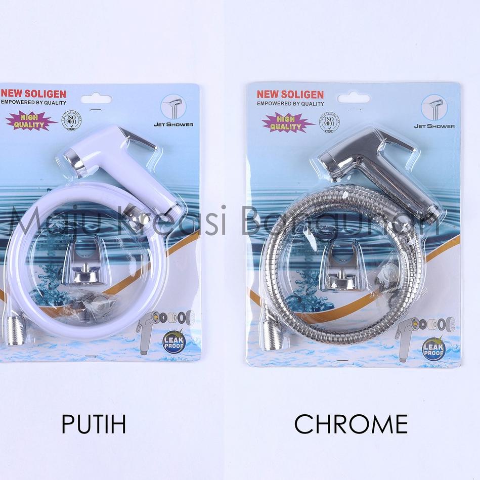 Jual Jet Shower SOLIGEN Set Kepala Washer Toilet Cebok Chrome Selang ...