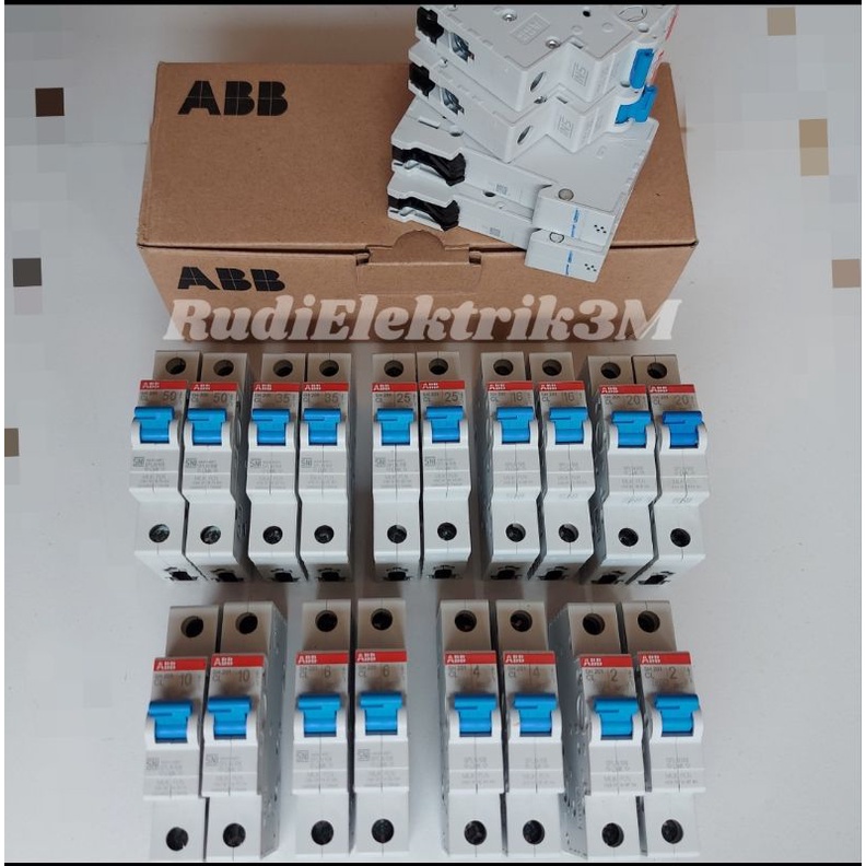 Jual MCB ABB 1Phase Original PLN type SH 201 Biru | Shopee Indonesia