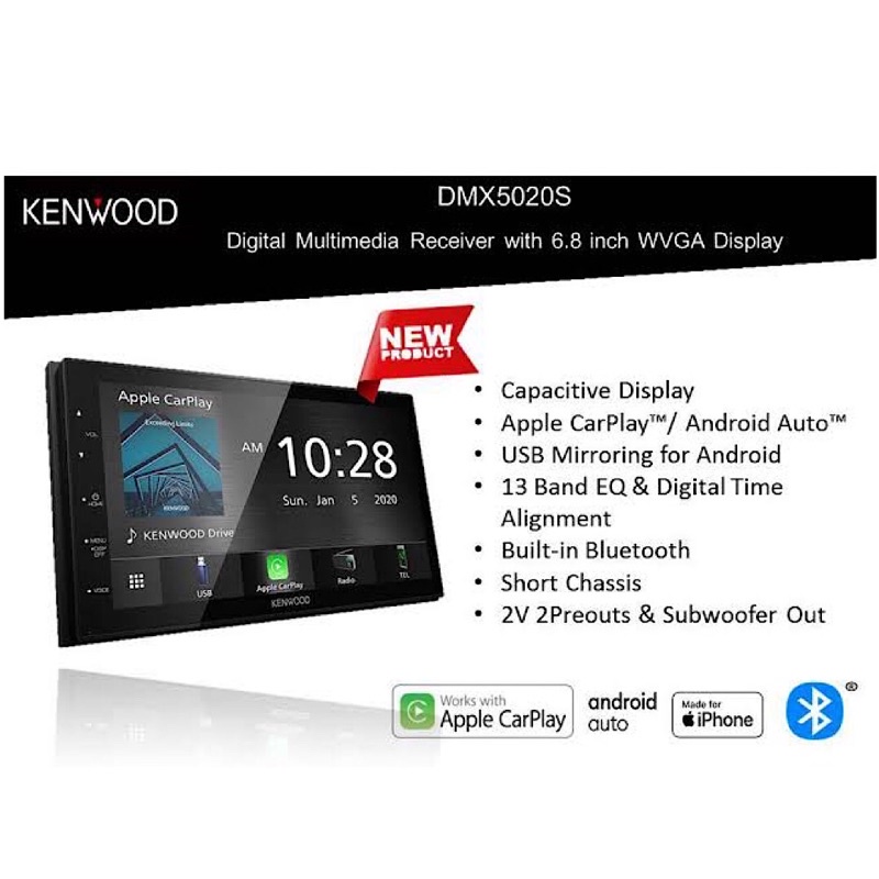 Jual Kenwood DMX5020s Head Unit 7" Apple Carplay, Android Auto | Shopee Indonesia