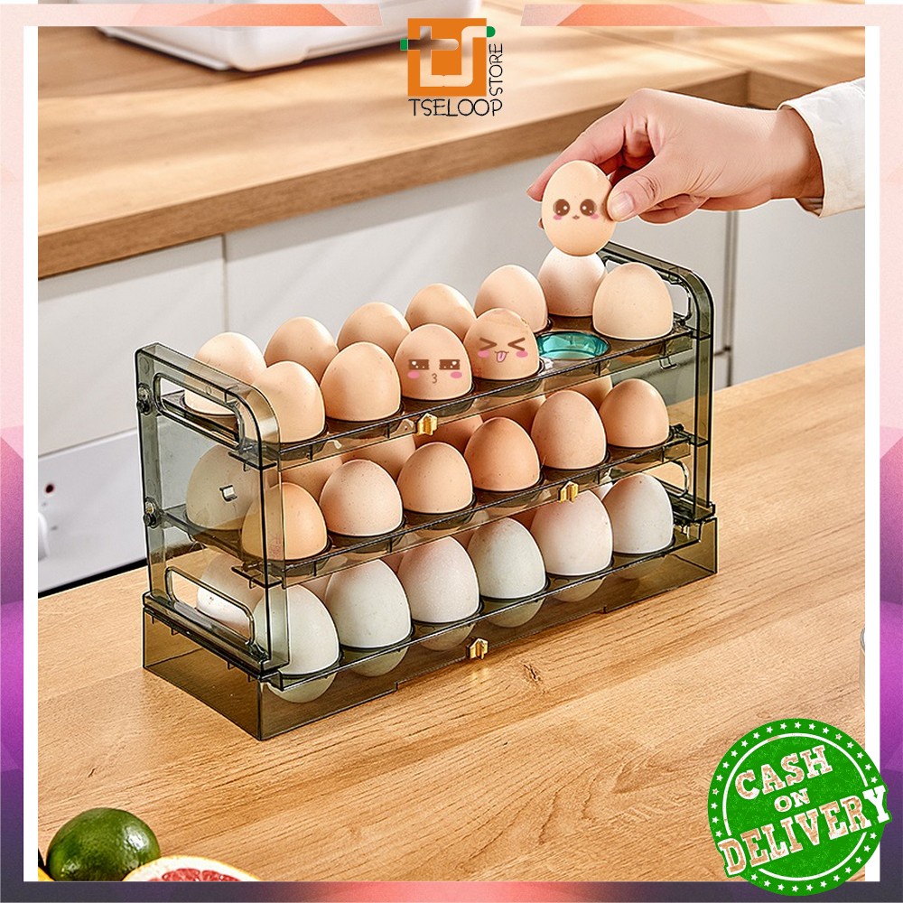 Jual OFM-C725 Tempat Telur 36 Lubang Sekat / Rak Penyimpanan Telur 3 ...