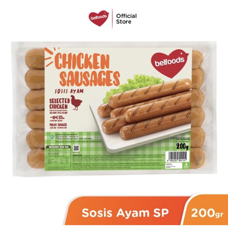 Jual Belfoods Chicken Sausages 200 gr - Sosis Ayam 200gr | Shopee Indonesia