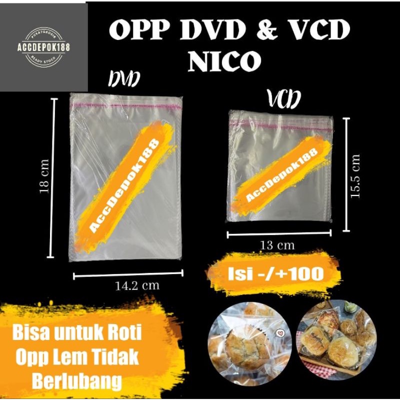 Jual OPP ROTI / PLASTIK ADA LEM DVD & VCD ISI -/+ 100 LEMBAR | Shopee ...