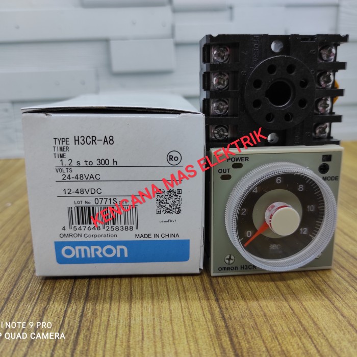 Jual TIMER Omron H3CR-A8 Multivolt 12V-48VDC / 24-48VAC+SOCKET EWIG ...