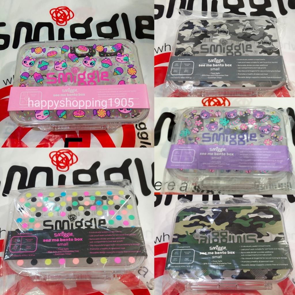 Jual READY STOCK! SMIGGLE SEE ME BENTO BOX SMALL , Smiggle Best Budz ...