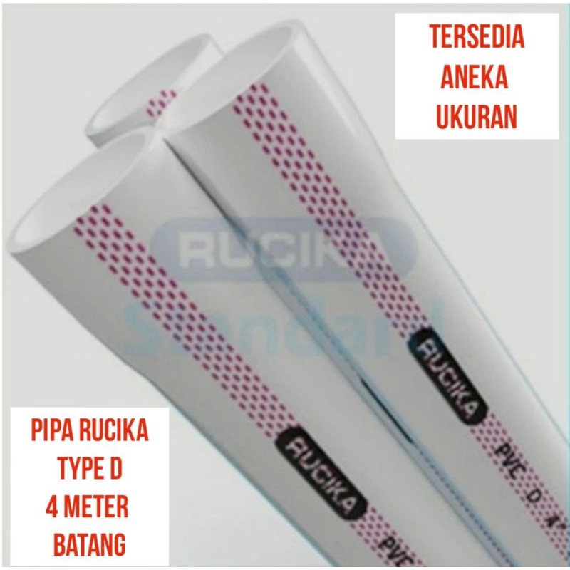 Jual Pipa 3" Pipa Rucika D 3" inch Per Batang 4 Meter Pipa PVC Rucika | Shopee Indonesia