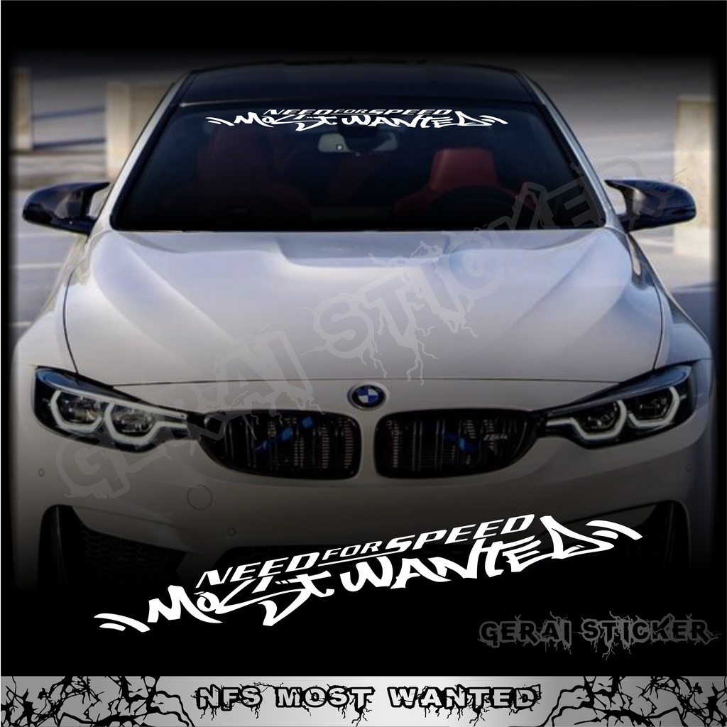 Jual stiker kaca mobil sticker cutting NFS MOST WANTED, stiker keren ...