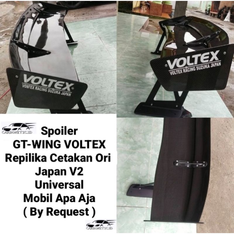Jual Spoiler Custom Replika Ori Japan V2 Model GT-WING VOLTEX Universal Mobil Apa Aja ( By ...