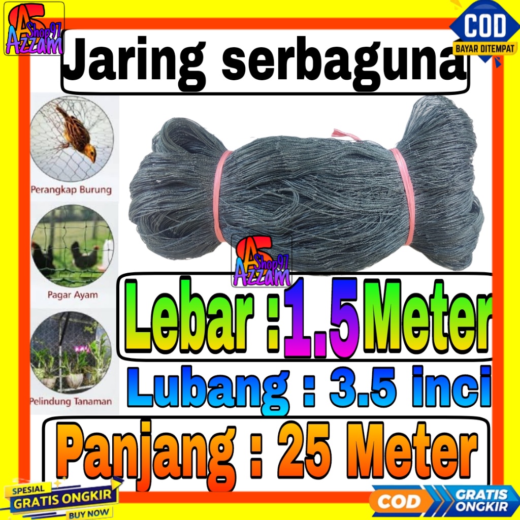 Jual Jaring Kandang Ayam Lebar 1.5 Meter / Jaring Serbaguna / Jaring ...