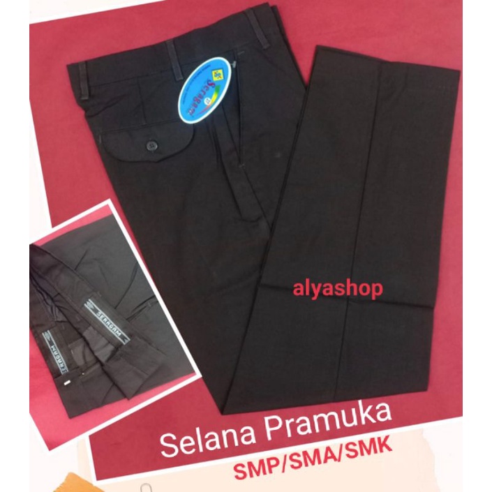 Jual Celana SMP/SMA/SMK l Celana Panjang Pramuka Merk SERAGAM | Shopee ...