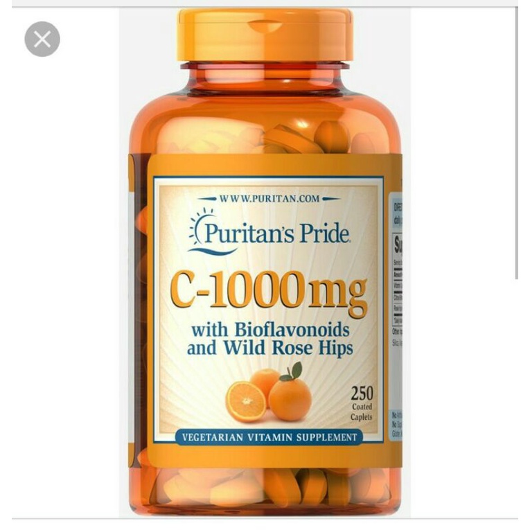 Jual Puritans Pride Vitamin C 1000mg with Bioflavonoids and Wild Rose Hips 100 / 250 Caplets ...