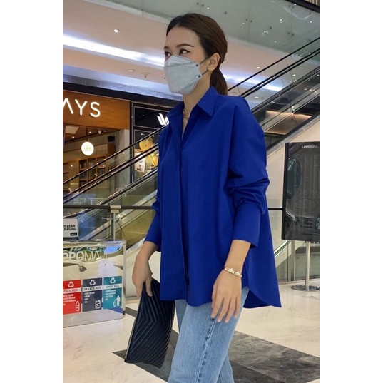 Jual HAKANA Joan oversize shirt - kemeja wanita | Shopee Indonesia