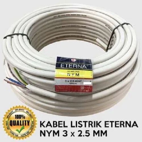 Jual Kabel ETERNA Isi 3x2,5 mm Kabel Listrik Tembaga Kuningan / Kabel ... Jual Kabel ETERNA Isi 3x2,5 mm Kabel Listrik Tembaga Kuningan / Kabel ...