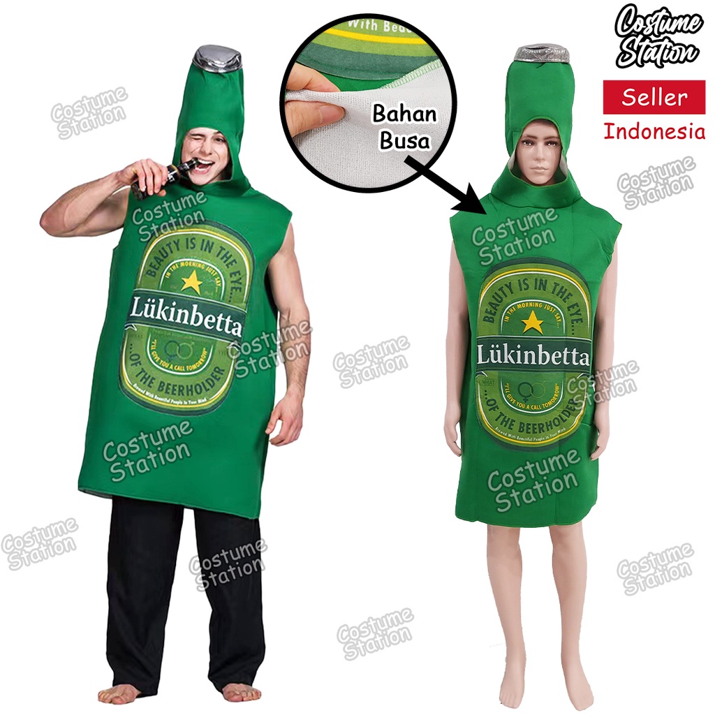 Jual Kostum Beer Mascot / Costume Botol Bir Maskot Onesie Minuman ...