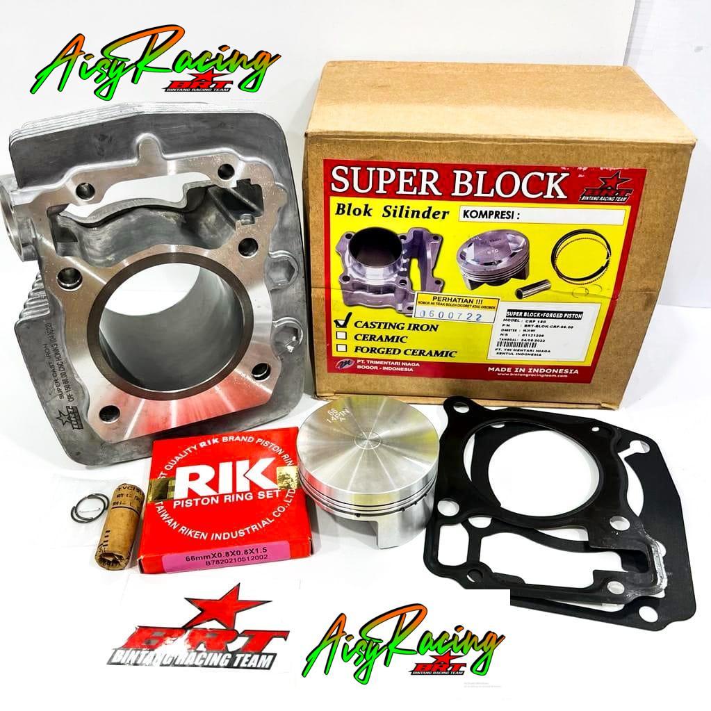 Jual Paket Bore Up BRT Blok CRF 150 Verza Megapro Mono CB Verza 66mm 68mm 71:50mm 72mm 74mm 76mm ...
