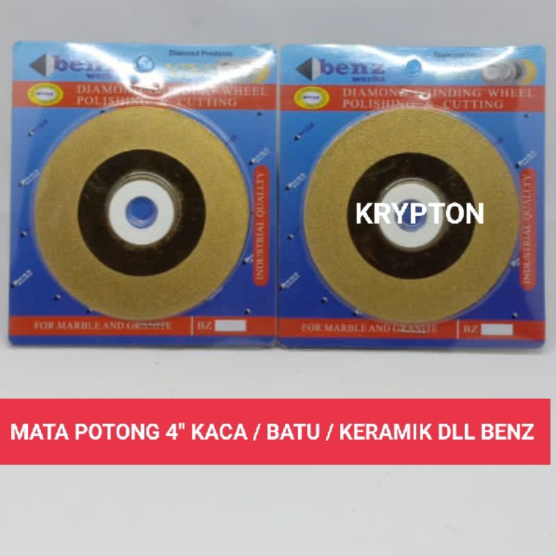 Jual Mata gerinda potong 4"x1mm kaca / batu / keramik / granite / pvc / fiber BENZ | Shopee ...