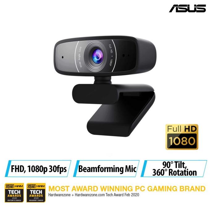 Jual Promo Asus Webcam C3 With 1080P 30 Fps Recording & Beamforming Mic ...