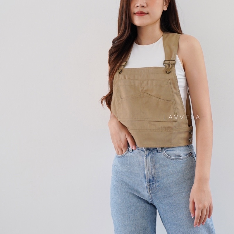 Jual ZOE VEST ROMPI KOREA DANCER ATASAN OVERALL CROP BAJU KODOK BAJU ...