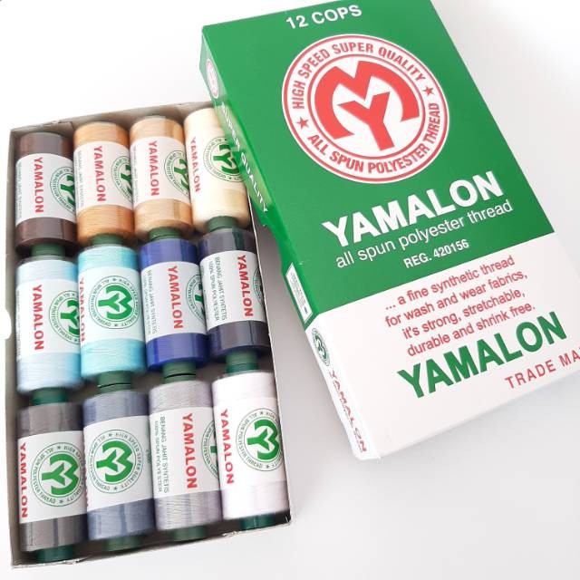 Jual Benang Jahit Yamalon 40/2 500 yard per1pcs | Shopee Indonesia