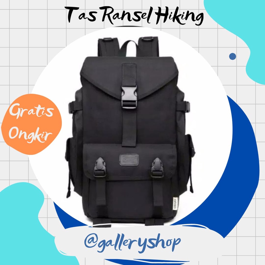 Jual BACKPACK TAS RANSEL HITAM TRAVEL RENANG UNTUK BAJU SEKOLAH KERJA ...